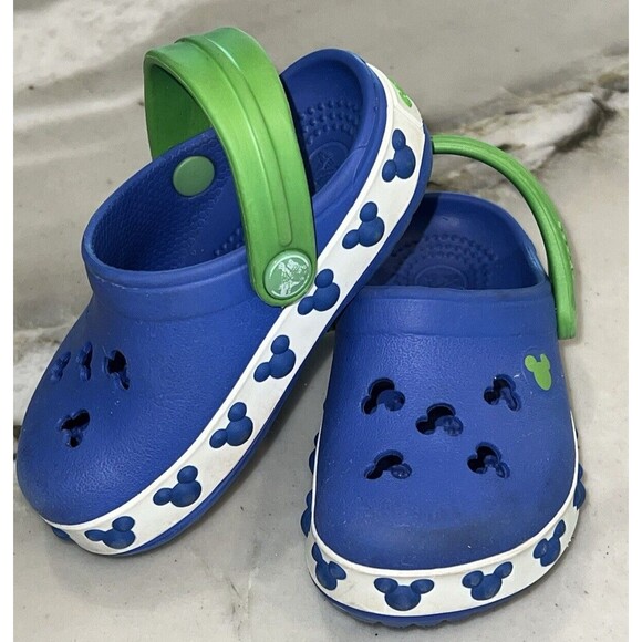 CROCS | Shoes | Crocs Disney Blue Mickey Mouse Cut Outs Clogs Size ...